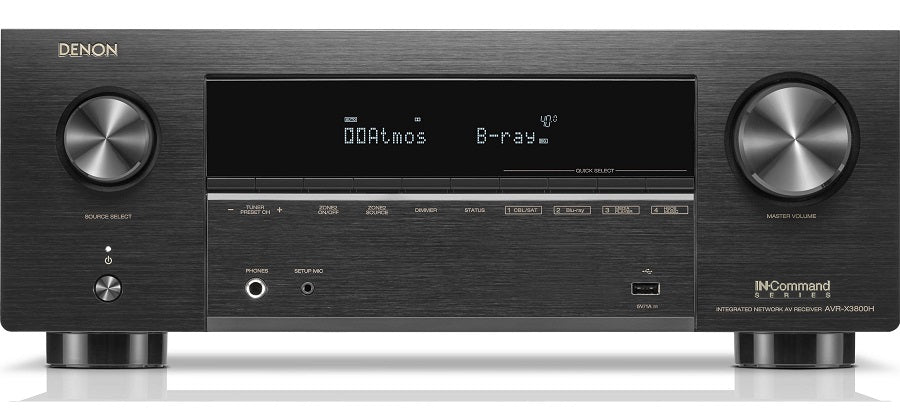 Denon AVR-X3800H 9.4 Channel 8K Home Theater AV Receiver with Dolby ...
